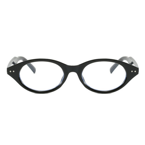 Gustee Oval Black Glasses - Aoolia.com