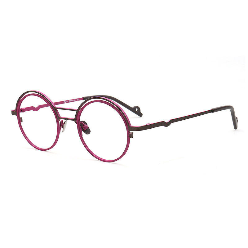 Davee Round Purple Glasses