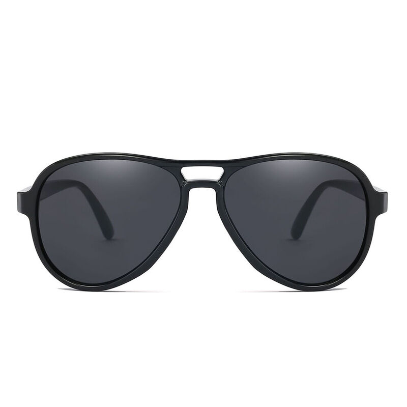 Idyllic Aviator Black Sunglasses