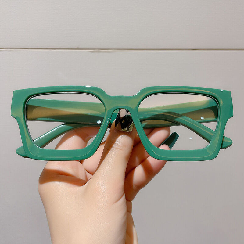 Coral Square Green Glasses - Aoolia.com