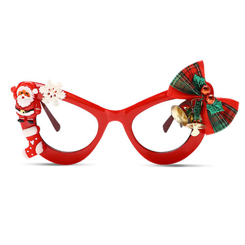Christmas Robbie Cat Eye Santa Claus Glasses - Aoolia.com