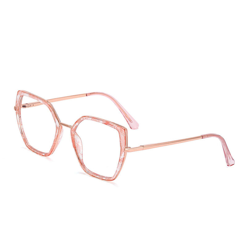 Hilary Geometric Pink Glasses - Aoolia.com