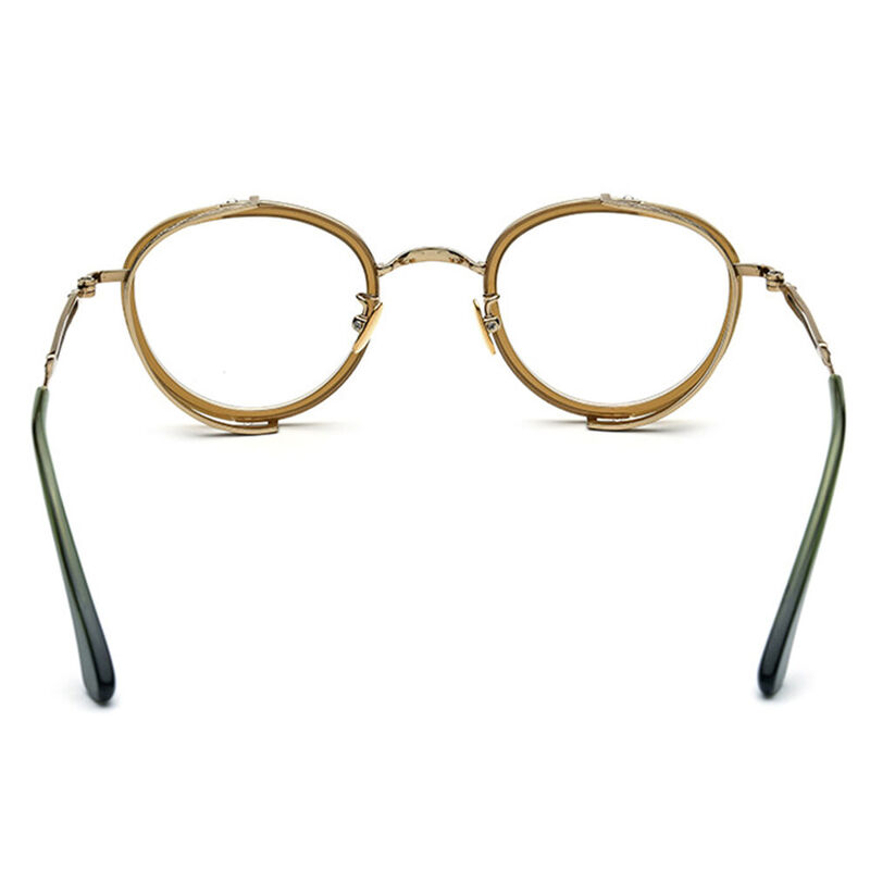 Quentin Round Yellow Glasses