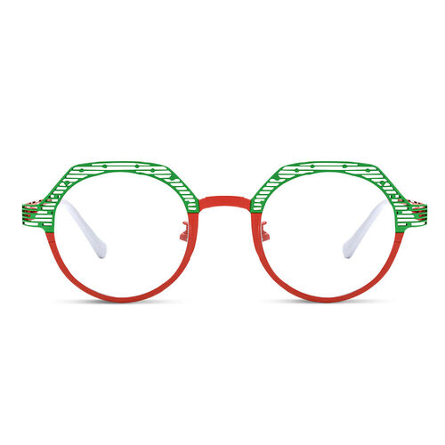 Caush Geometric Red Glasses - Aoolia.com