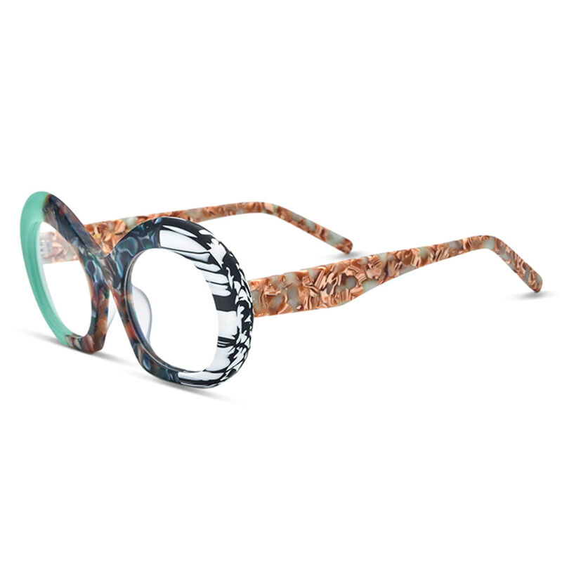 Camp Oval Green Glasses