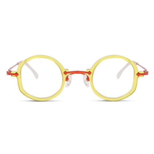 Hele Round Yellow Glasses