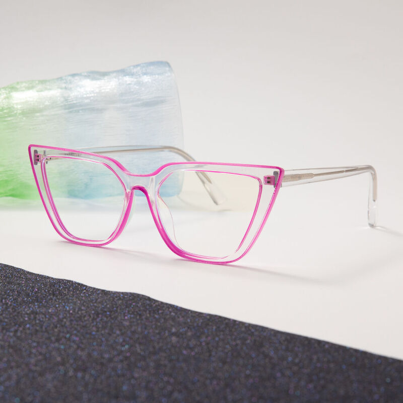Elsa Cat Eye Pink Glasses - Aoolia.com