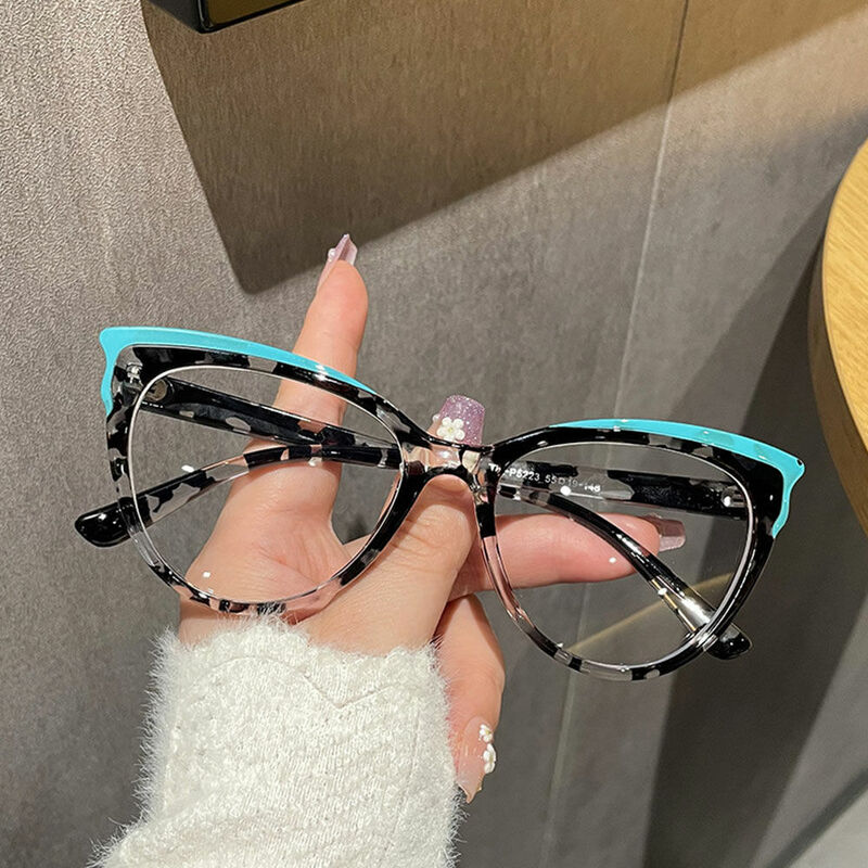 Boreio Cat Eye Blue Glasses - Aoolia.com