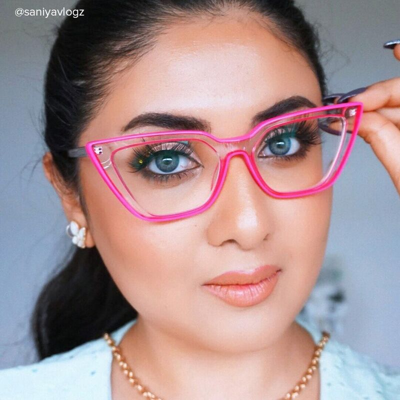 Elsa Cat Eye Pink Glasses - Aoolia.com