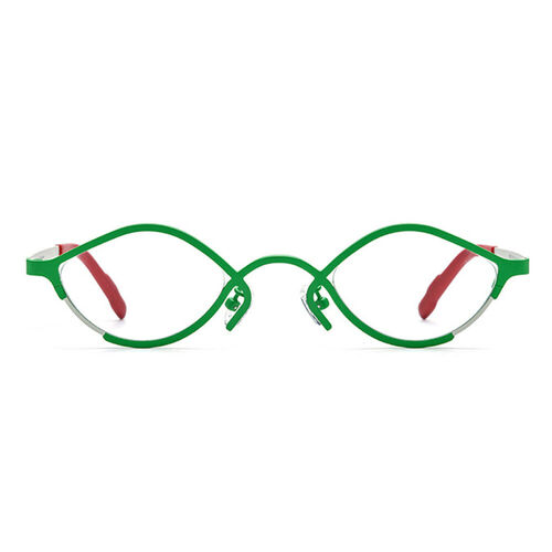 Vit Oval Green Glasses