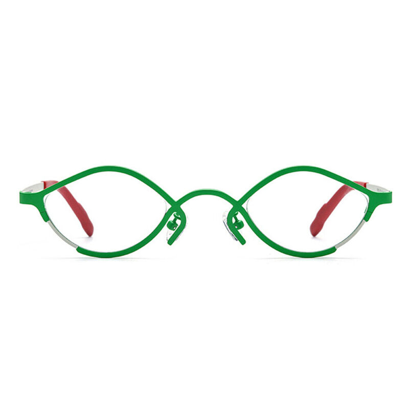 Vit Oval Green Glasses